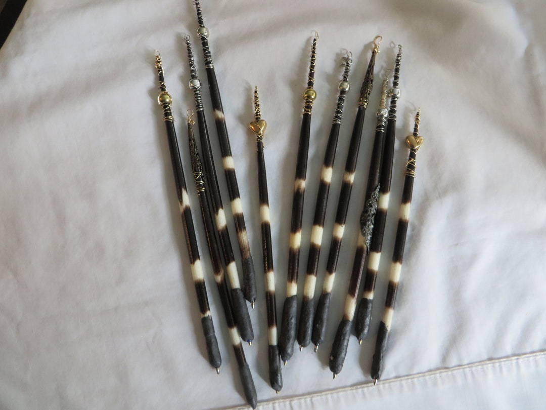 Quill Pens, Pen, Porcupine Quill, Quill, Blue Ink, Black Ink - Etsy