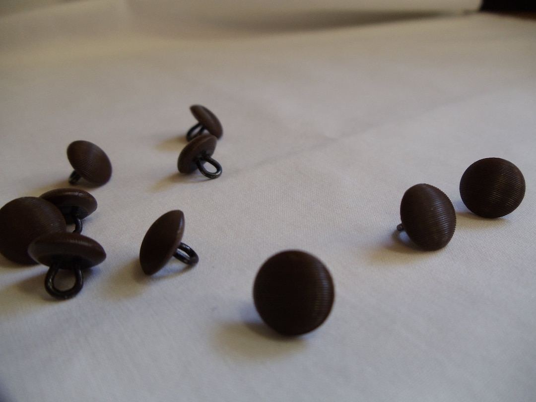Shoe Buttons - 1880 - 1900 - 7/16" Brown Buttons - Lot of 20, Shoe ...