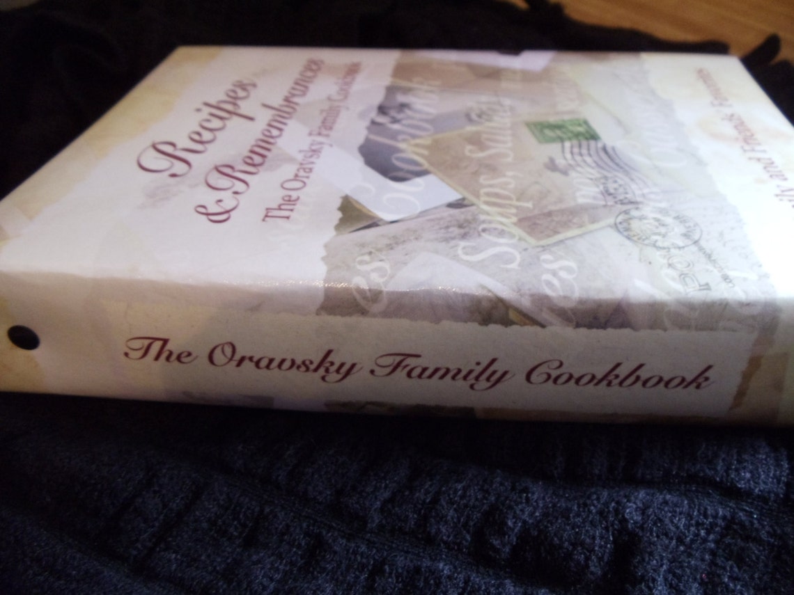 Family Recipe Cookbook the Oravsky Family - Etsy