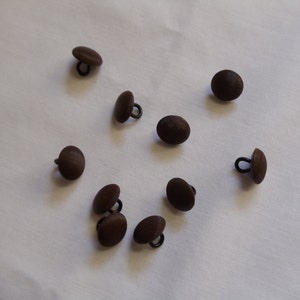 Shoe Buttons - 1880 - 1900 - 7/16" Brown Buttons - Lot of 20, Shoe ...