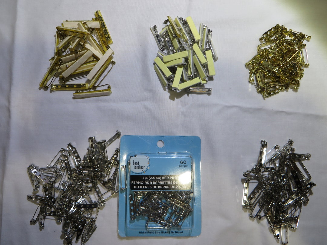 Variety of Bar Pins, Bar Pins, Gold Tone, Silver Tone - Etsy