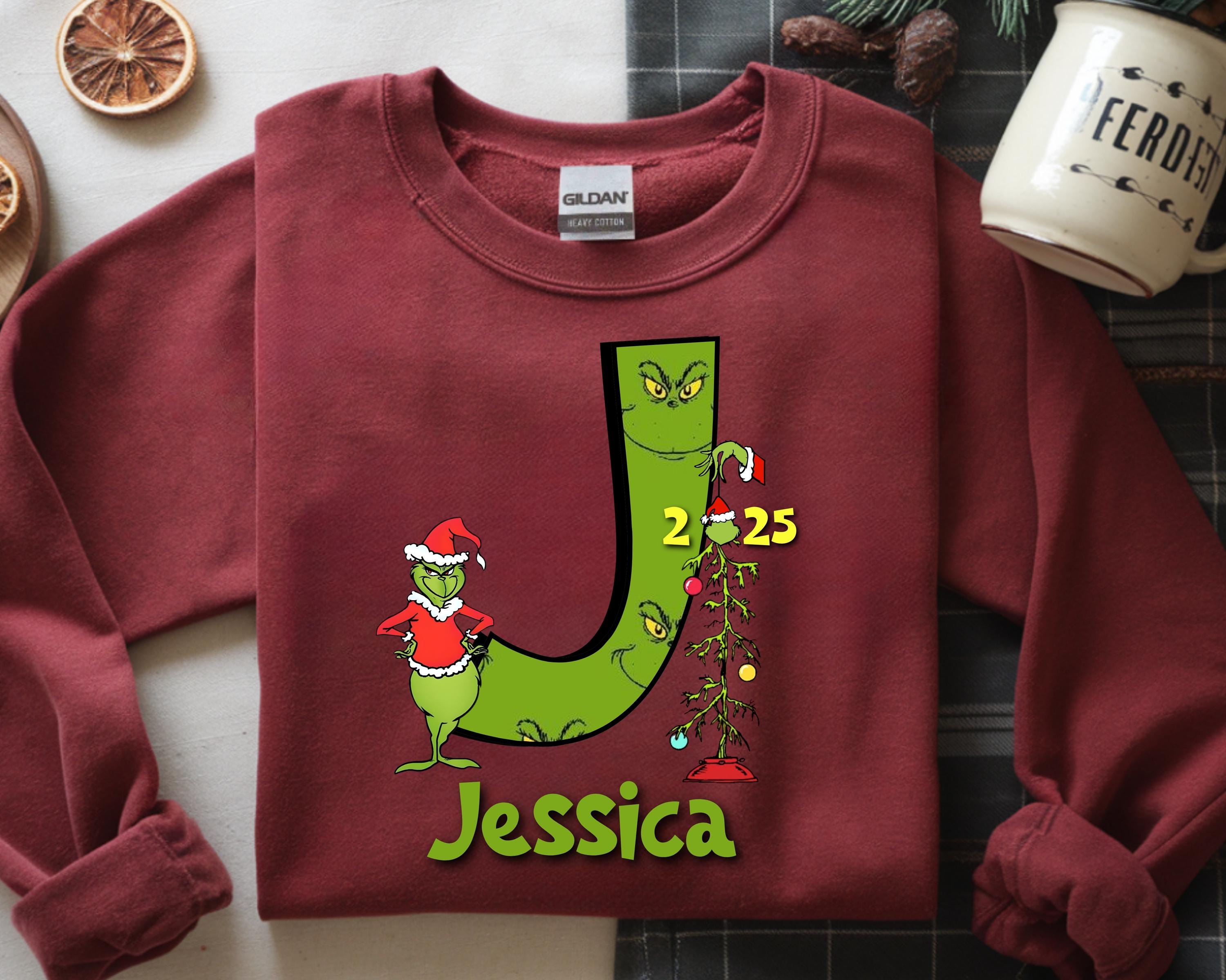 Grinch Personalized Name Family Matching Christmas DTF Transfer: Custom ...