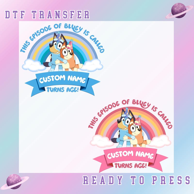 Bluey Heat Transfer - Etsy