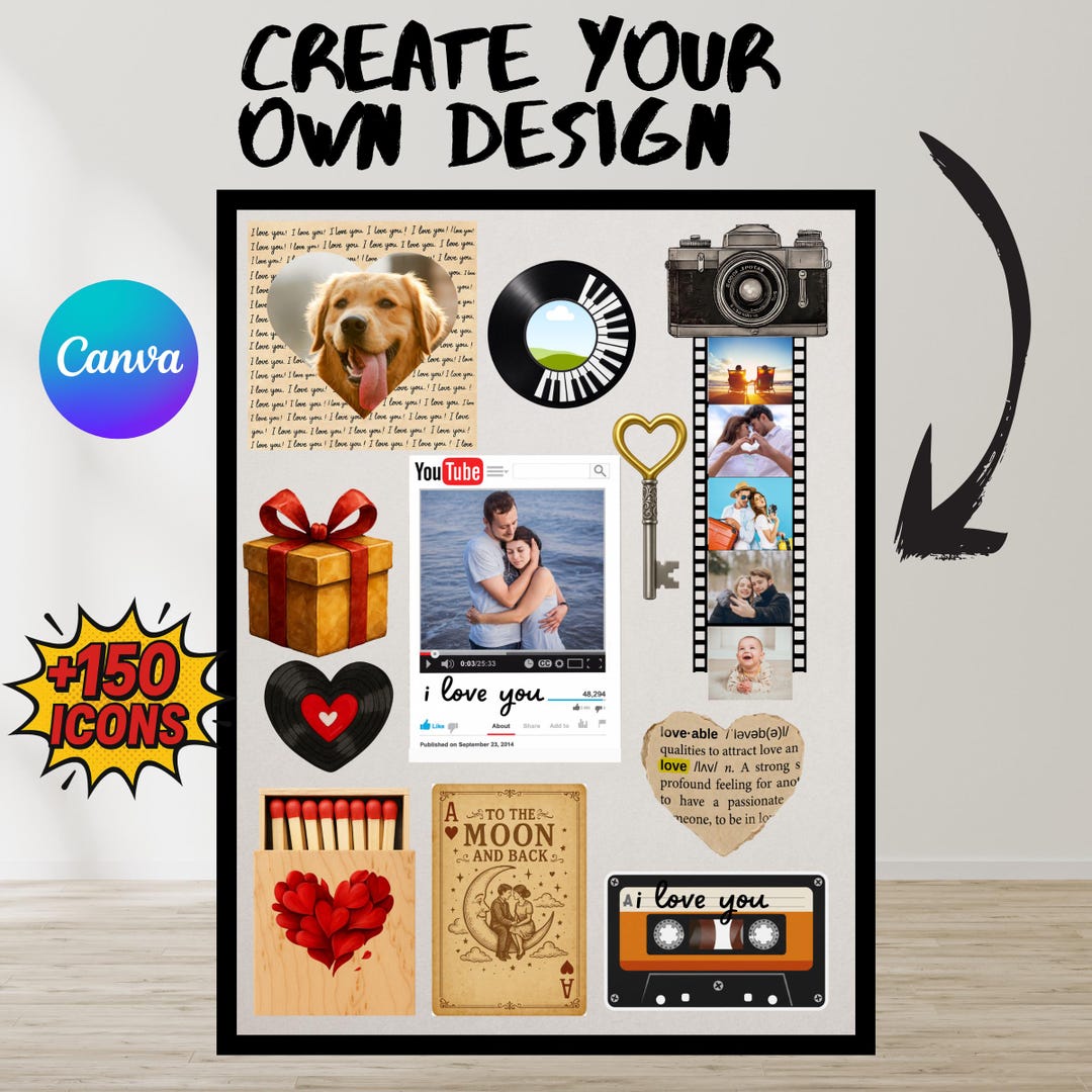 Memory Matchbox Template – Custom Printable Box, Editable Canva Photo ...
