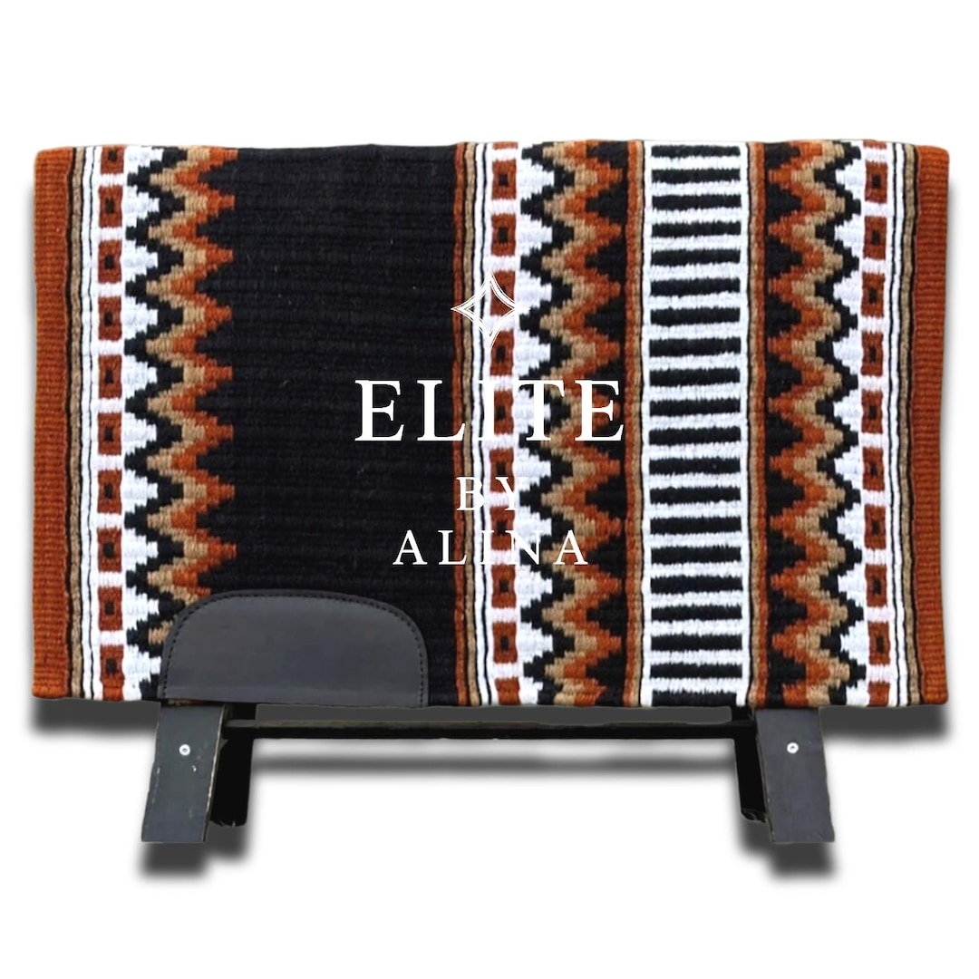 Elite Western Show Pad Black Base Brown White Combination Custom Saddle ...