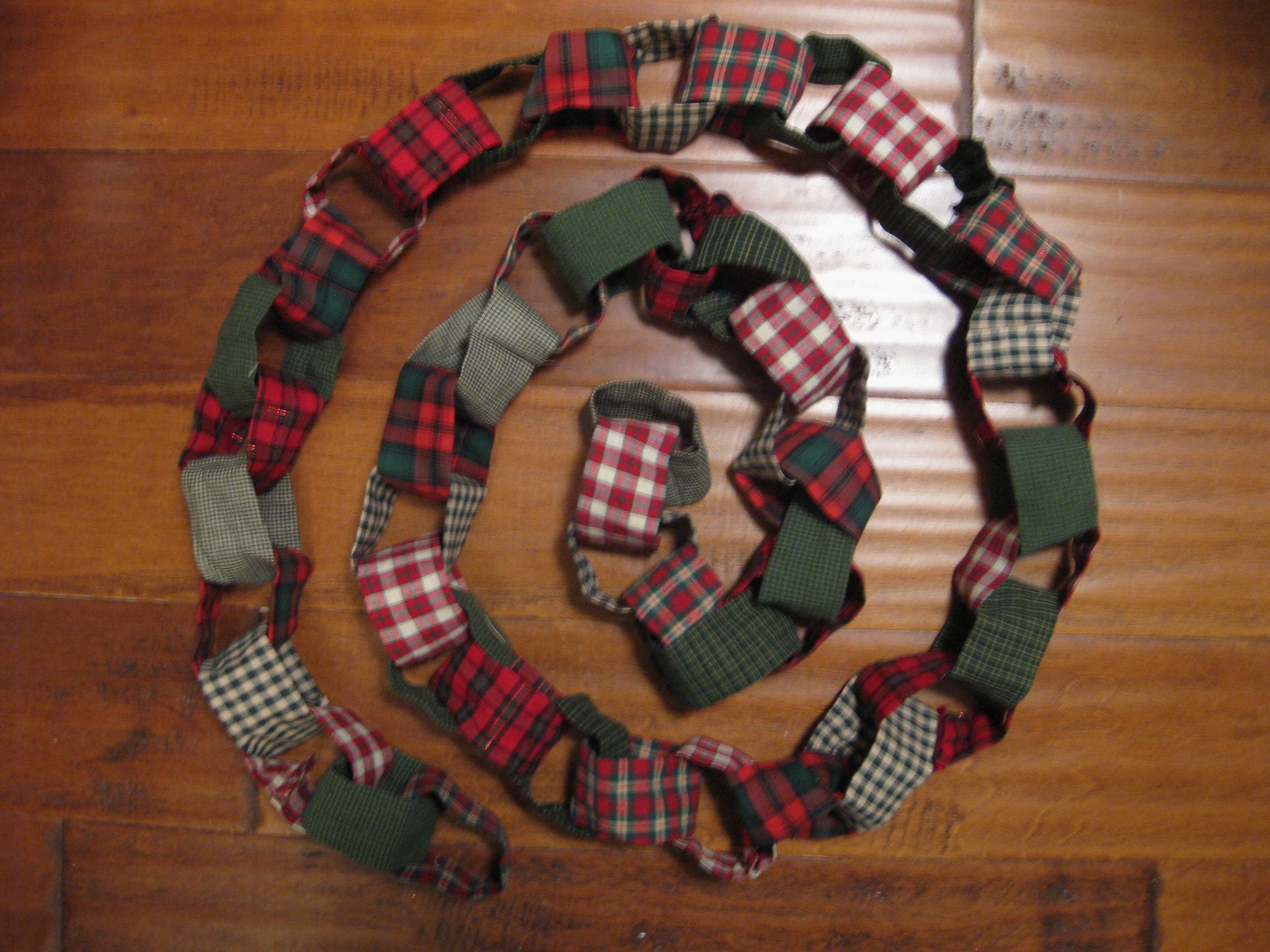 Handmade Homespun Fabric Chain Garland 8 feet strands Fabric | Etsy