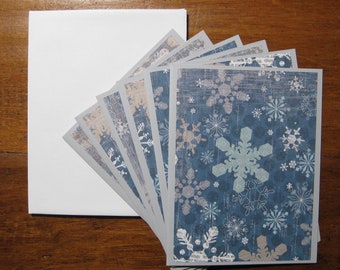 Snowflake Note Cards | Etsy