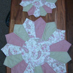 Paisley Table Topper, Dresden Plate Table Topper, Reversible Table ...