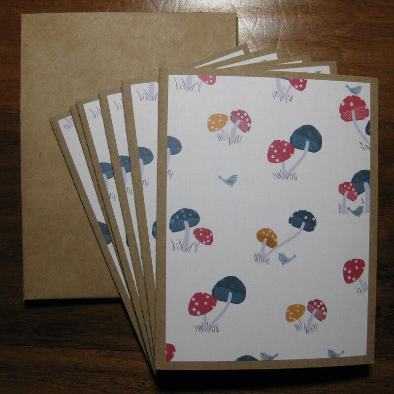 Mushroom Note Cards - Etsy