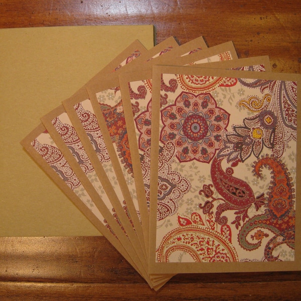 Paisley Note Cards - Etsy