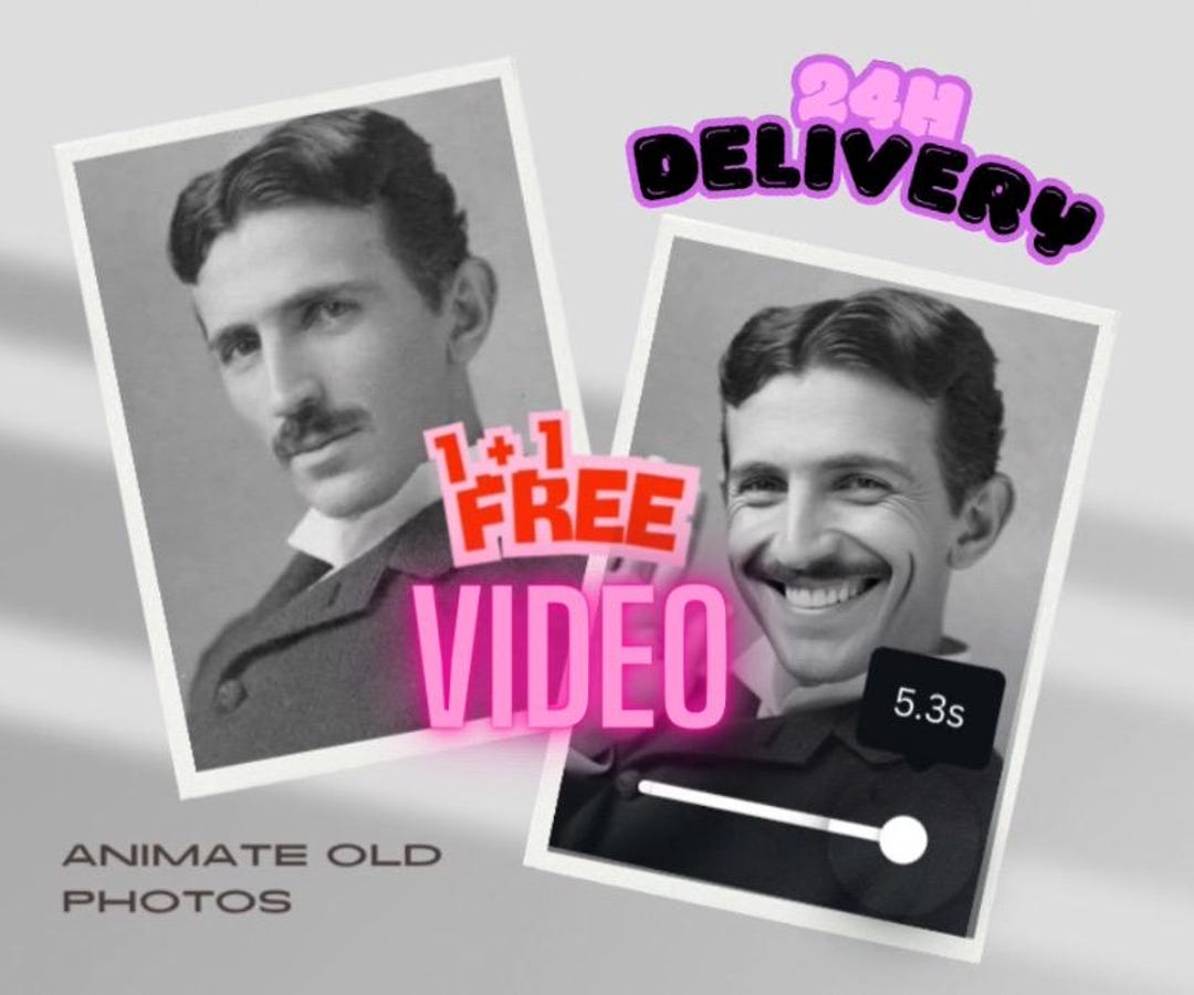 AI Photo Animation • Vintage Photo Restoration to Animated Video - Etsy