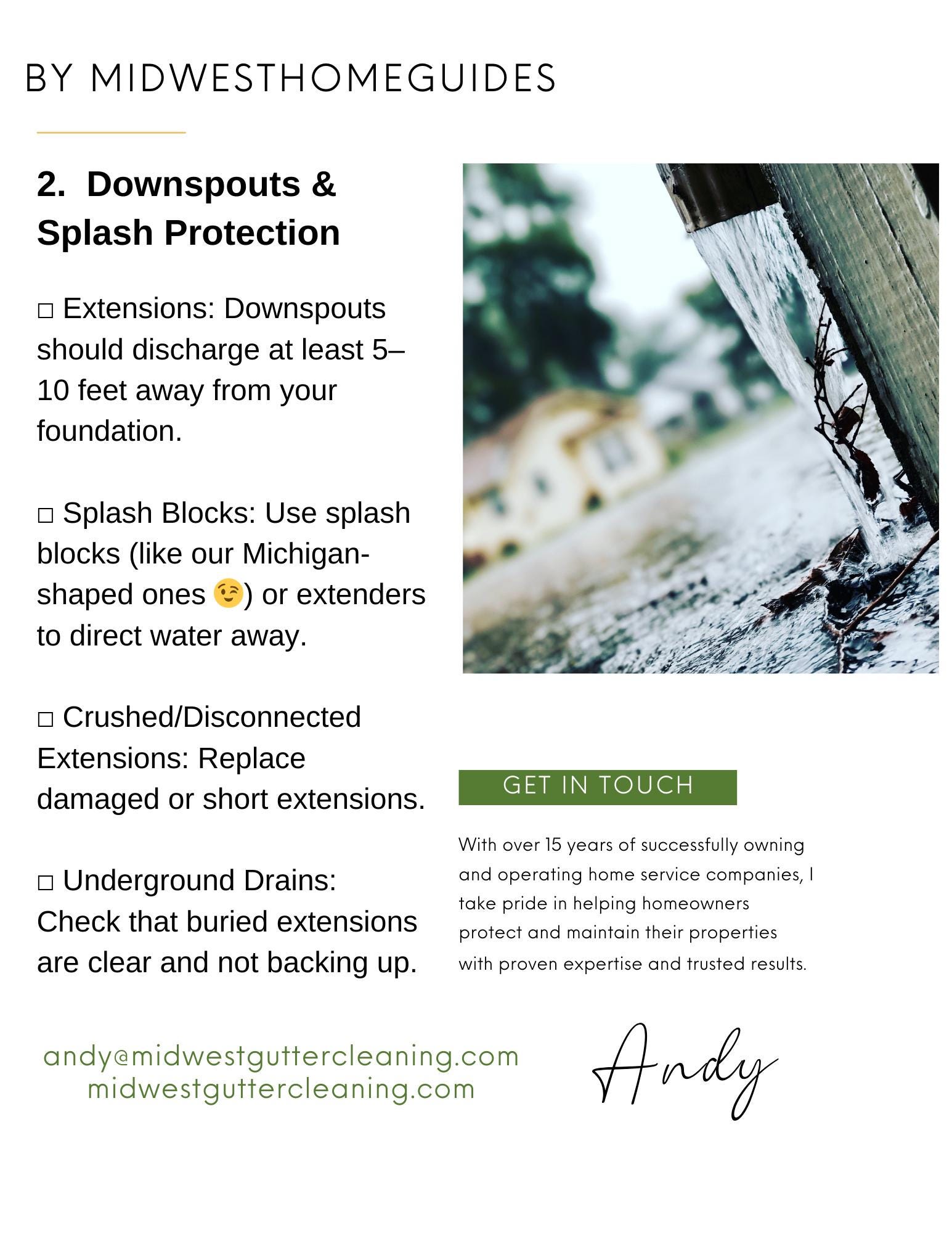 Midwesthomeguides – Home Grading & Drainage Checklist (digital Download ...