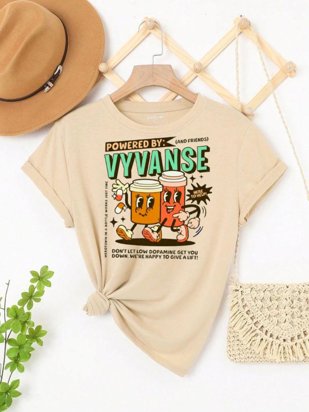 Powered by Vyvanse Funny Mental Health PNG, Dopamine Humor Design, ADHD ...