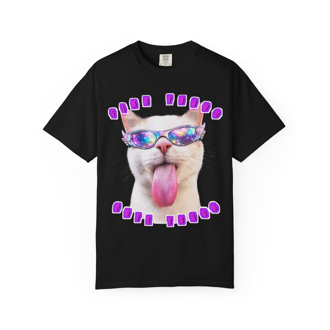 Unisex Y2K Cat T-shirt , Funny Y2K Cat Tee, Y2K Cat-lovers Tee Cute Cat ...