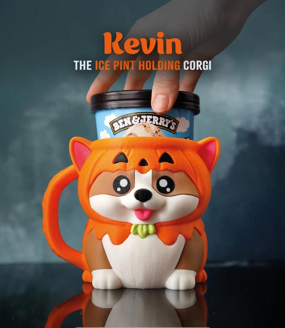 Ice Cream Pint Holder: Kevin the Halloween Pup - Etsy