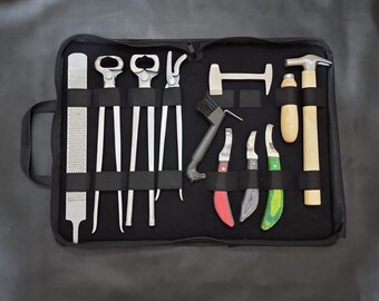 Heavy Duty Professional Horse Care Farrier Tool Kit Hoof Clincher ...