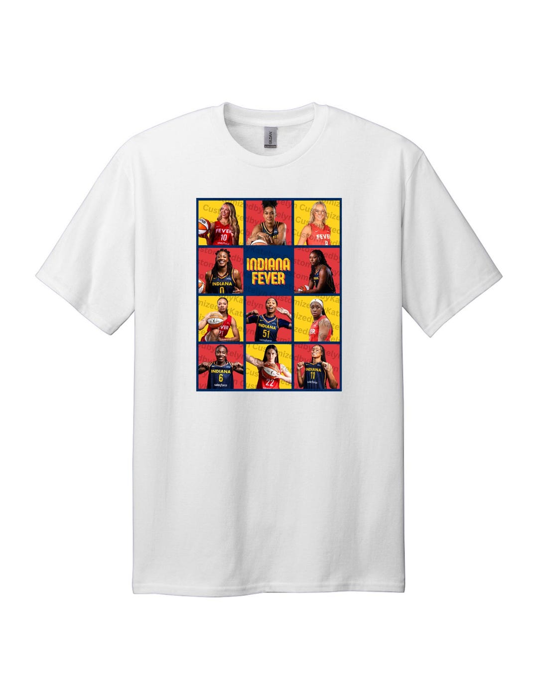 WNBA Indiana Fever Custom Retro Team Roster Tee - Etsy