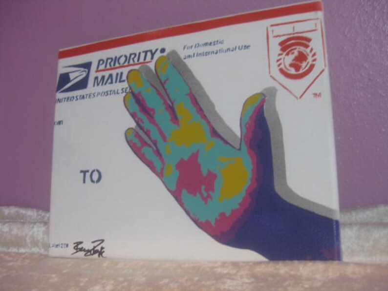 Clean Multi Layer Graffiti Rainbow SLAP Stencil Painting USPS | Etsy