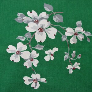 Vintage Wilendur Tea Towel dogwood Pattern White - Etsy