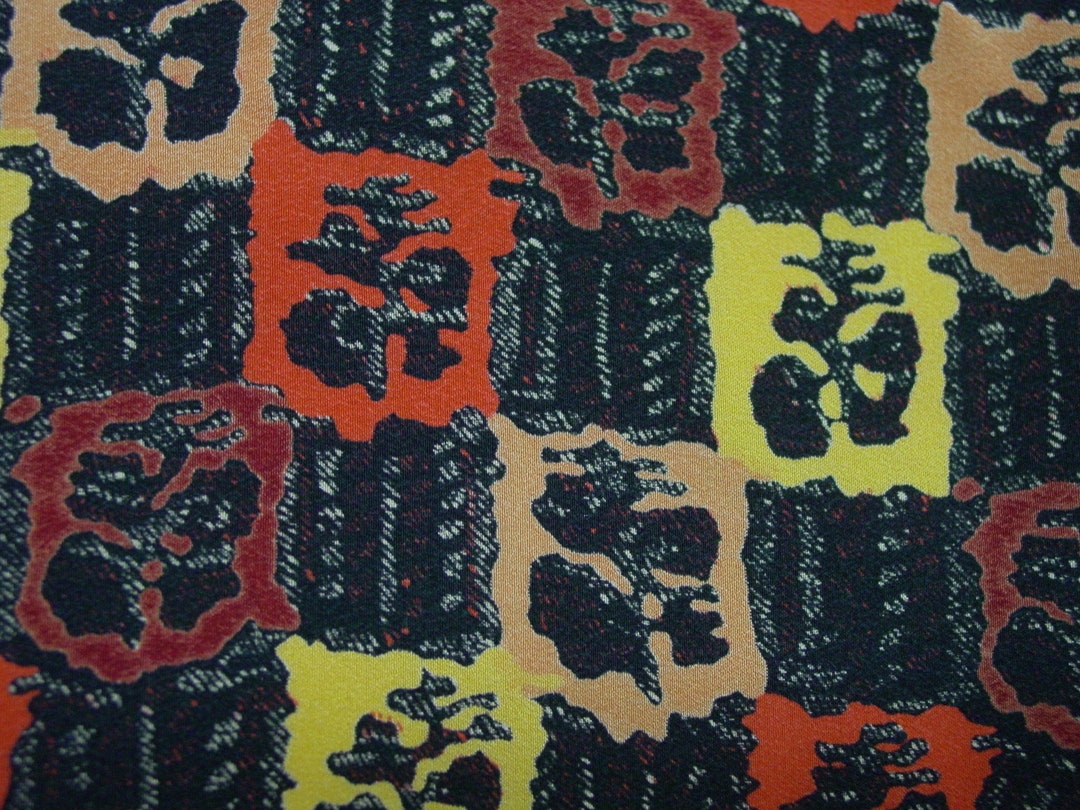 Beautiful Vintage Rayon Fabric Colorful Creative Designs - Etsy