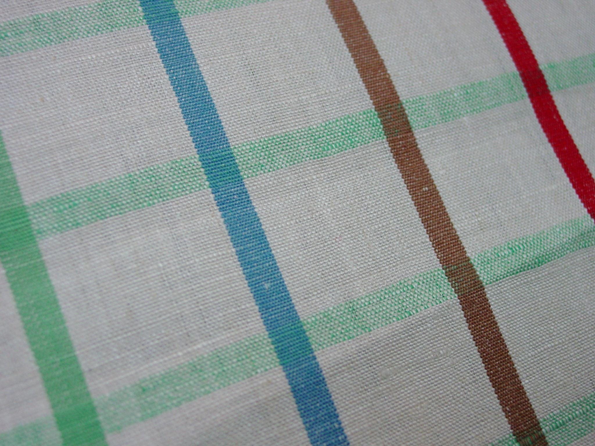 Lovely Vintage Linen Toweling Colorful Plaid C.1940's 4 Yards Available ...