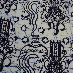 Beautiful Genuine Indonesian Batik Cap Fabric 2 Yards 11", 38 1/2" Wide ...