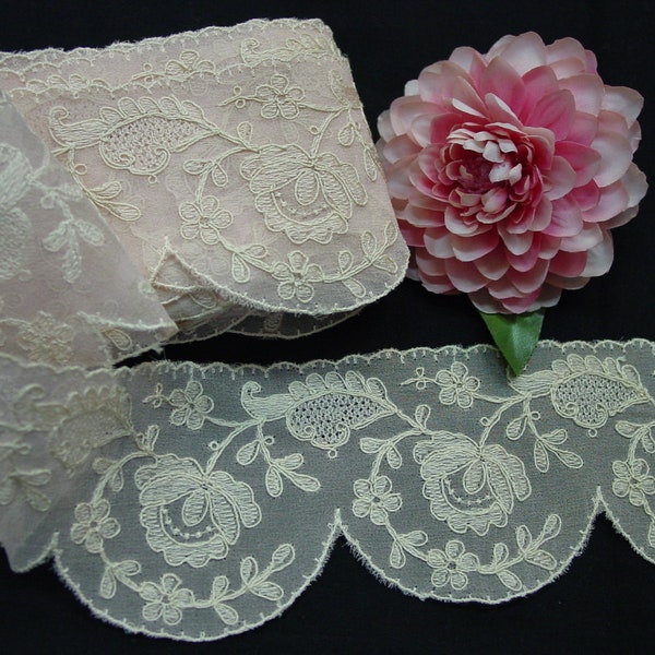 Embroidered Sheer Fabric - Etsy