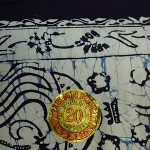 Beautiful Genuine Indonesian Batik Cap Fabric 2 Yards 11", 38 1/2" Wide ...