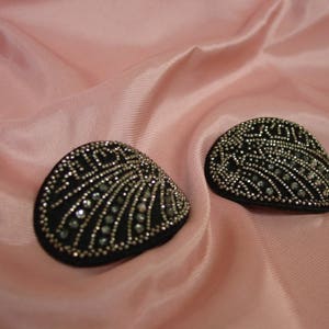 Antique Shoe Clips Exceptional Tiniest Cut Steels,rhinestones Shooting ...