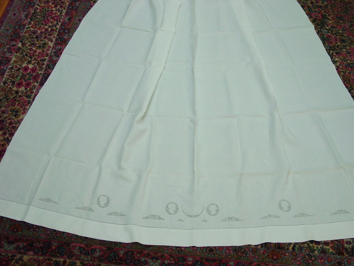 Gorgeous Heirloom Linen Sheet 72 X 102 Appenzell | Etsy