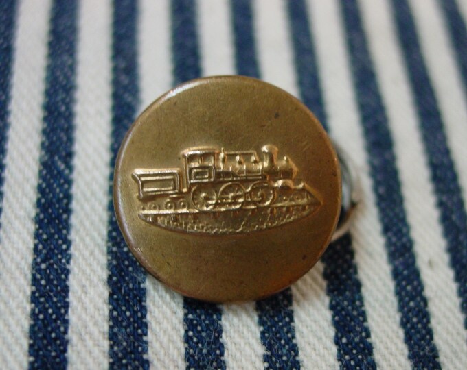 Antique Railroad Button Locomotive 3/4" Wobble Shank - Etsy