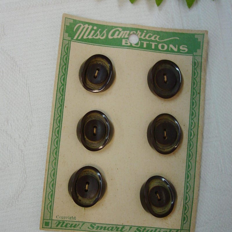Bakelite Brown Buttons - Etsy