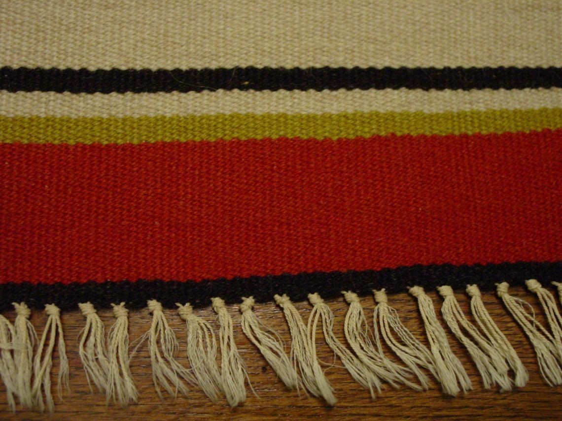 Vintage Woven Wool Table Piece or Wall Hanging Scandinavian - Etsy