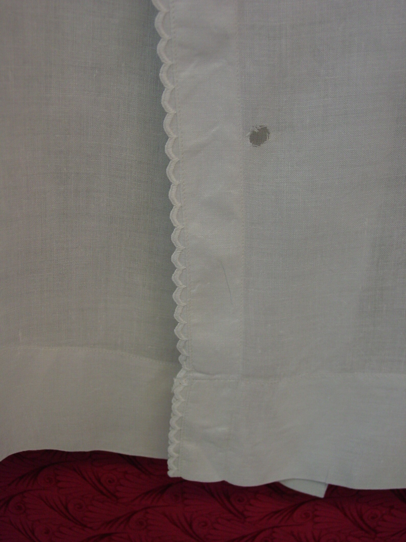 Unusual Antique Childs Dress/coat White Linen Front Buttons, Back Loops ...