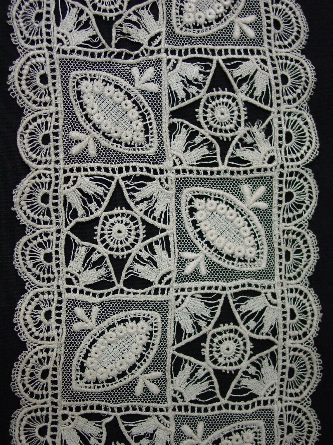 2 Antique Lace Lappets Trim Ecru 4 x 29 1/2 | Etsy