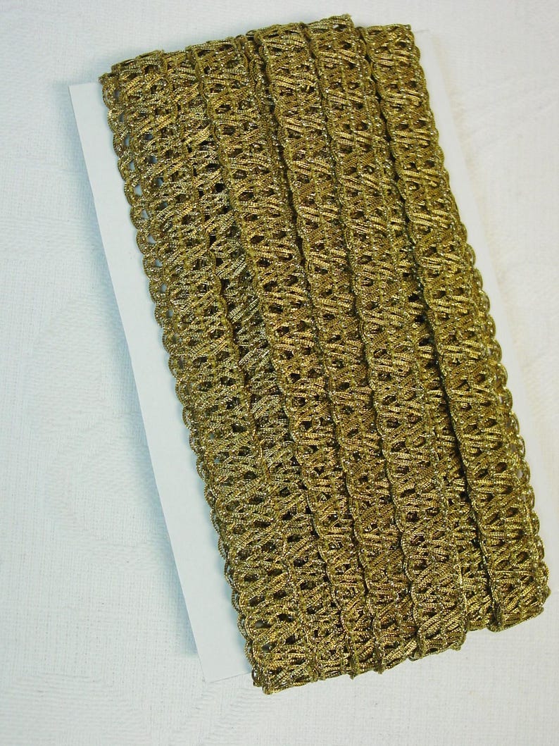 Lovely Vintage Bright Gold Metallic Trim 1/2" Loop Pattern - Etsy
