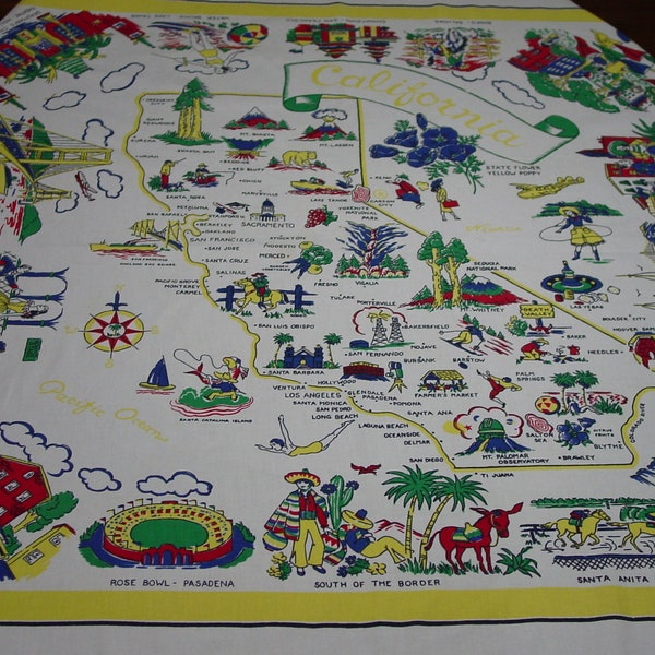 Map Tablecloth - Etsy
