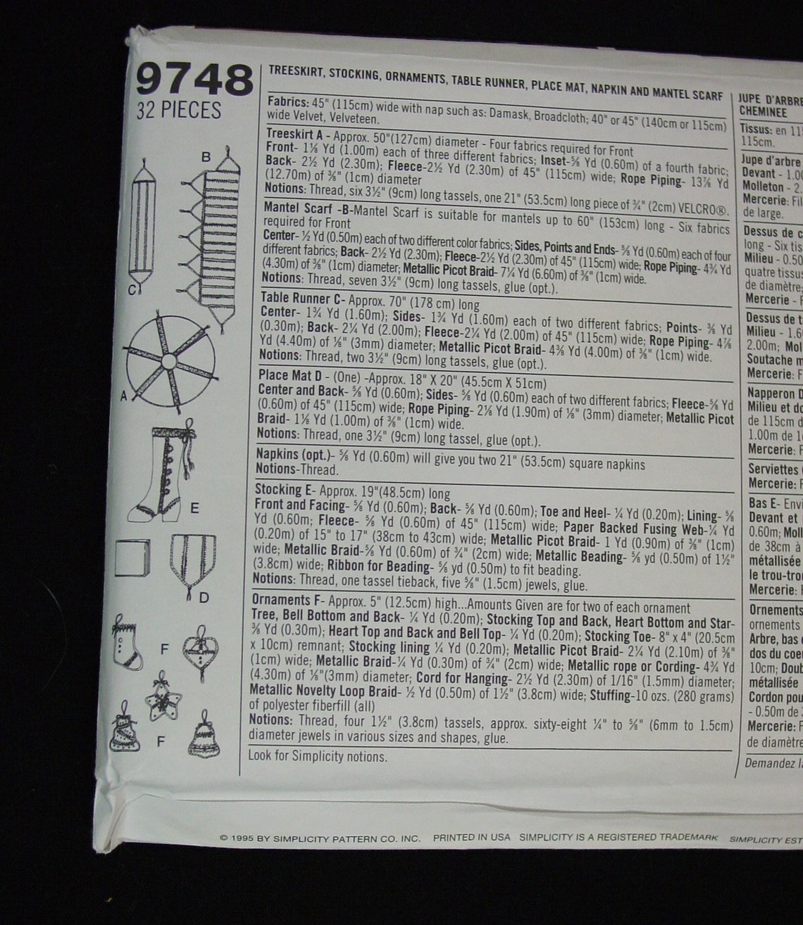 Vintage Pattern C.1995 Simplicity Crafts No.9748 Christmas - Etsy