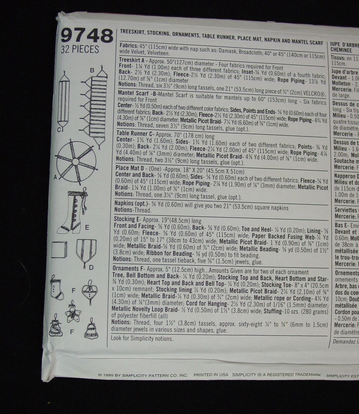 Vintage Pattern C.1995 Simplicity Crafts No.9748 Christmas - Etsy