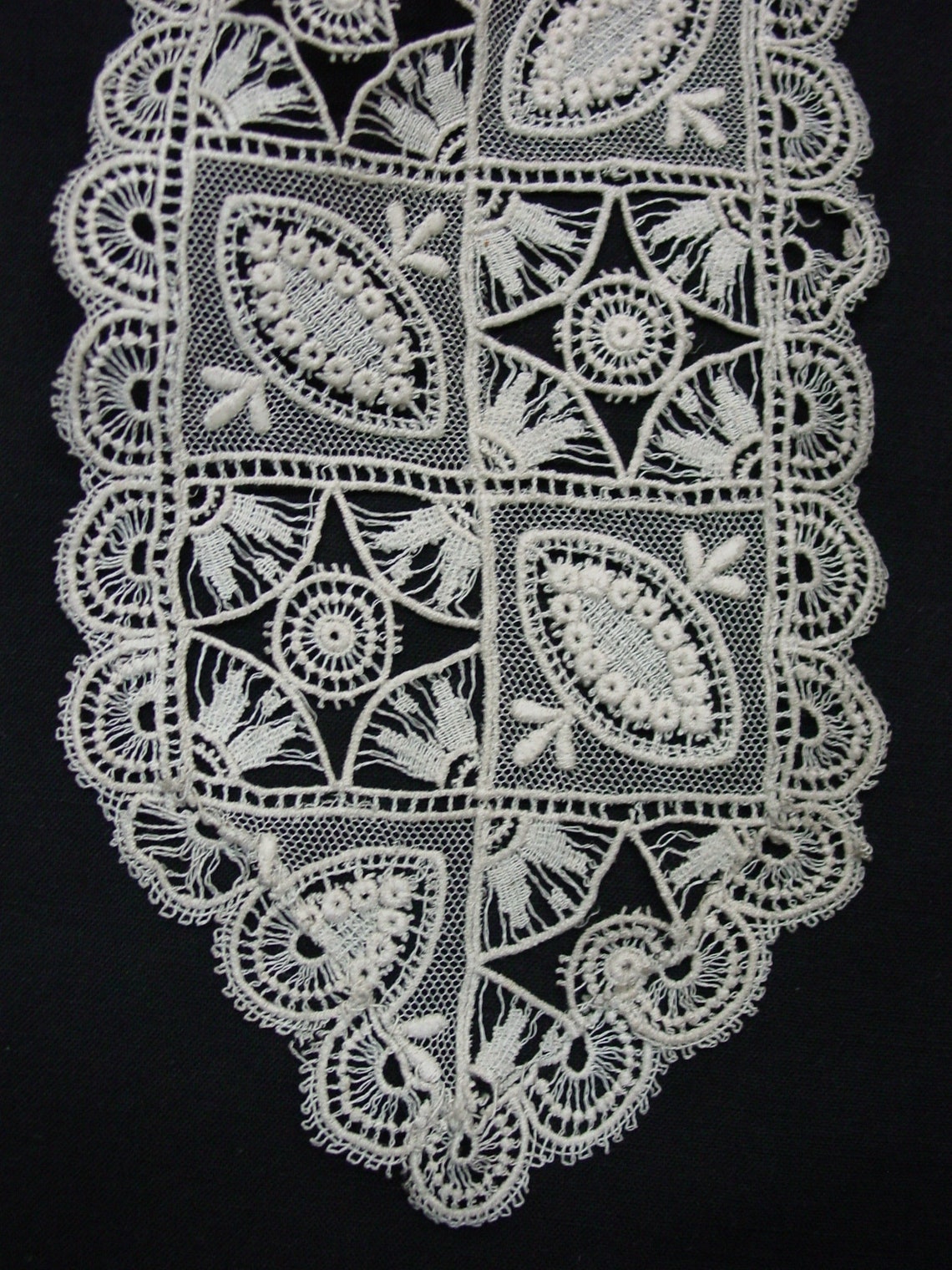 2 Antique Lace Lappets Trim Ecru 4 x 29 1/2 | Etsy