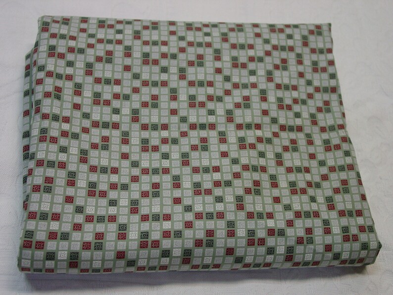 Vintage Quality Cotton Fabric Small Check Mosaic Look 4 Yards, 39" Wide ...
