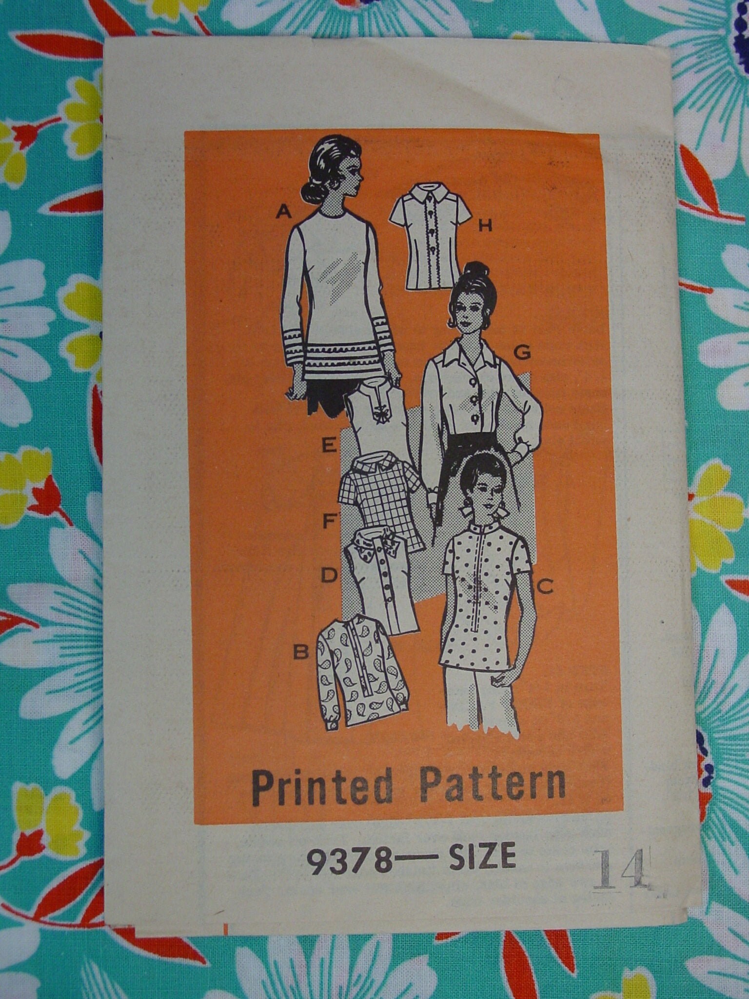 Vintage Mail Order Pattern No.9378 Set of Blouses Size 14 - Etsy UK