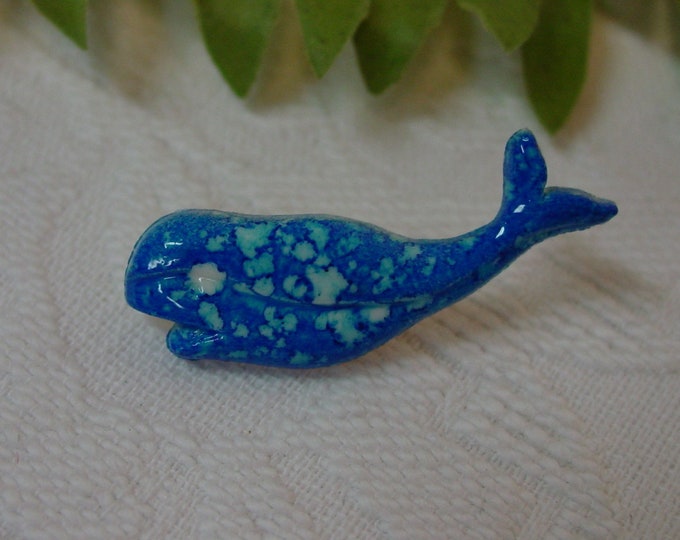Cute Vintage Plastic Realistic Button Blue and White Whale 1 1/2 - Etsy