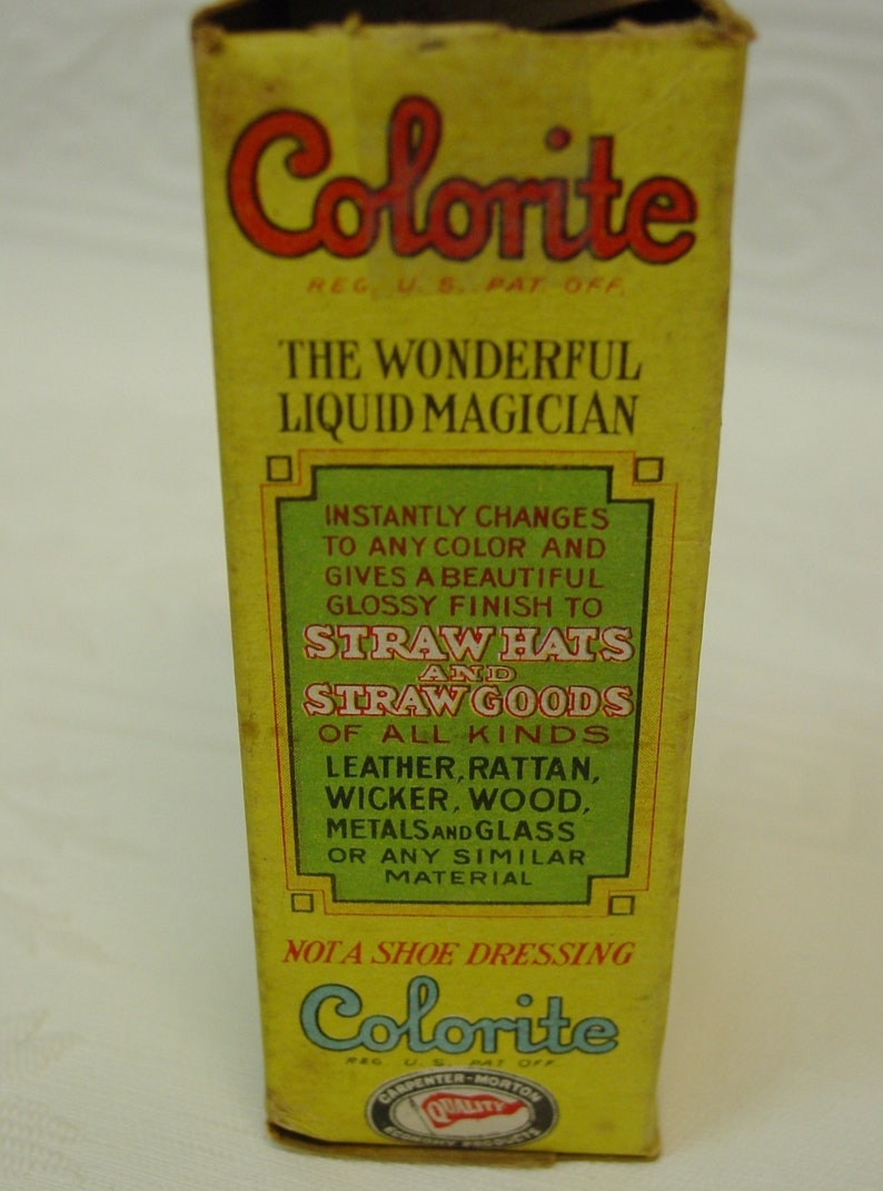 Vintage Colorite Original Pkg.dye for Straw Hats C.early - Etsy