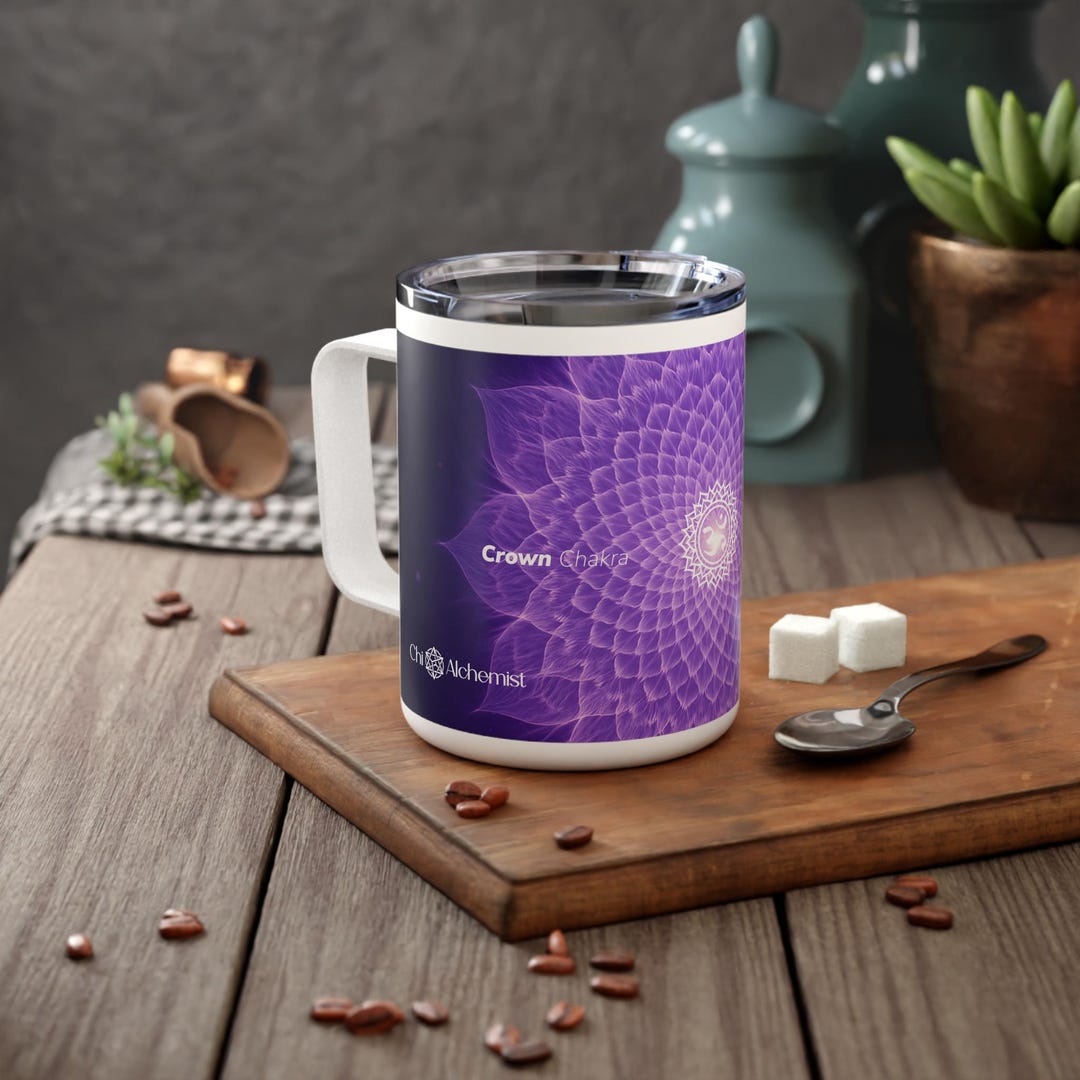 Crown Chakra Insulated Mug 10oz . I Know Affirmation . Spiritual ...