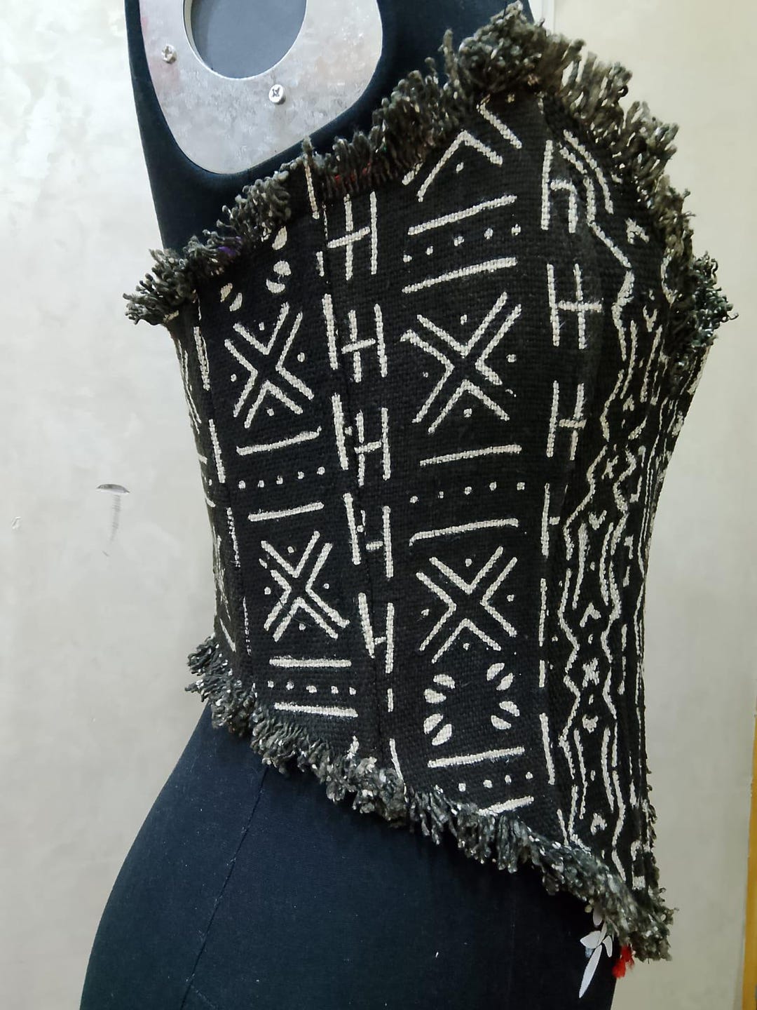 Women's Bustier in African Bogolan Fabric - Etsy Canada