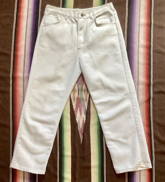 Vintage 70s Lady Maverick White Jeans / Trousers - Zi… - Gem