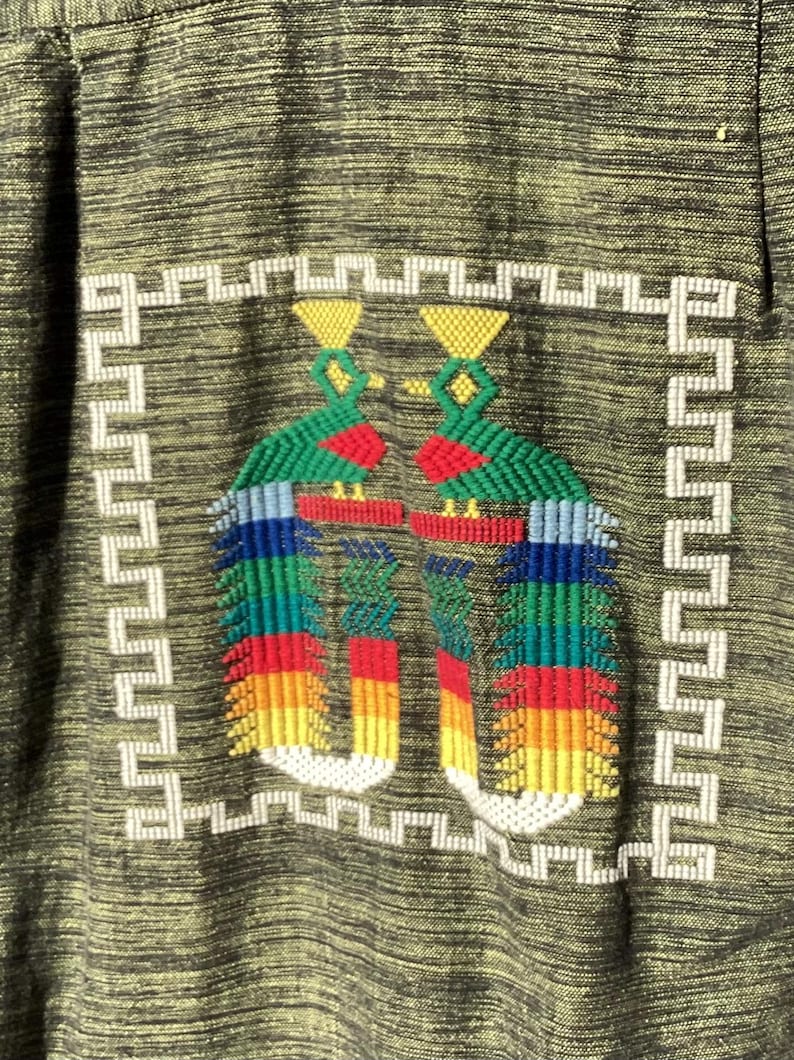 Vintage Mayan Modern Shirt / Jacket - Handwoven 100% Cotton - Guatemala ...