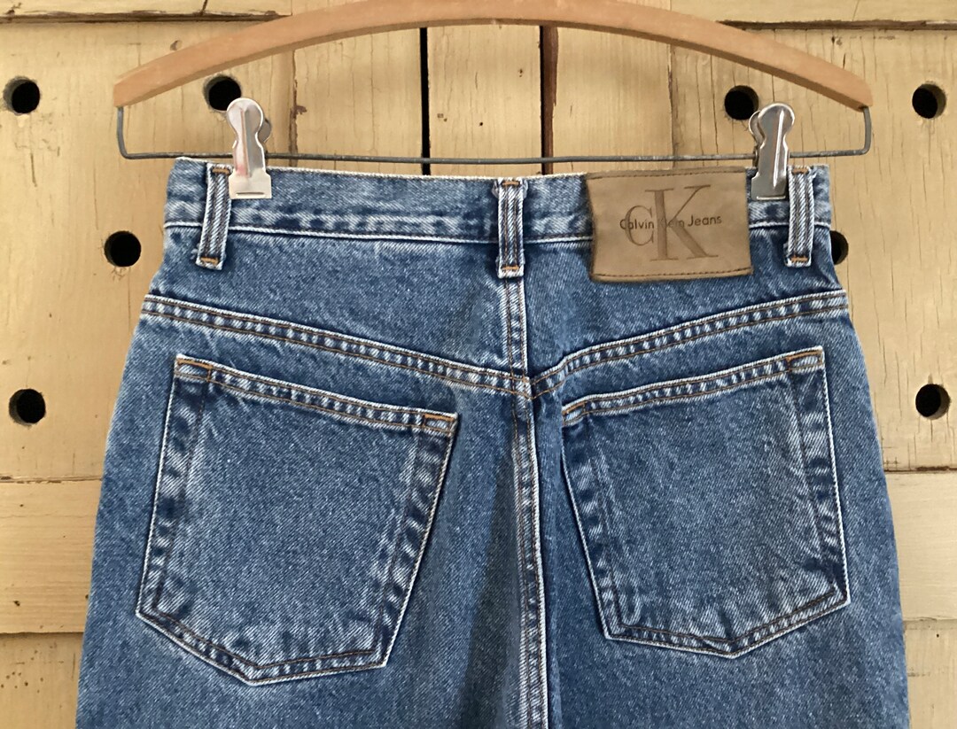 Vintage 80s 90s Calvin Klein Double Stone Wash Jeans High Waist 100% ...