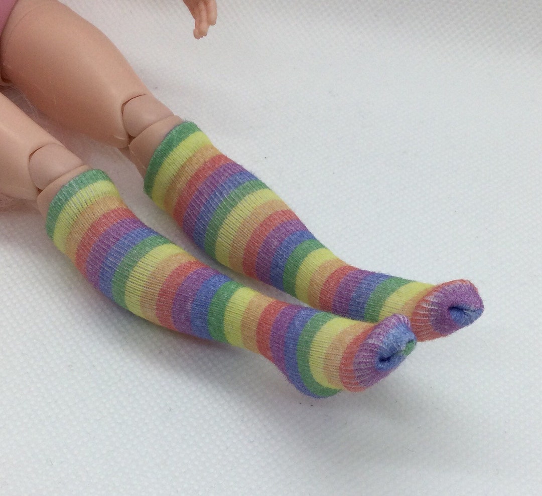 Pastel Rainbow Stripes Socks - Etsy